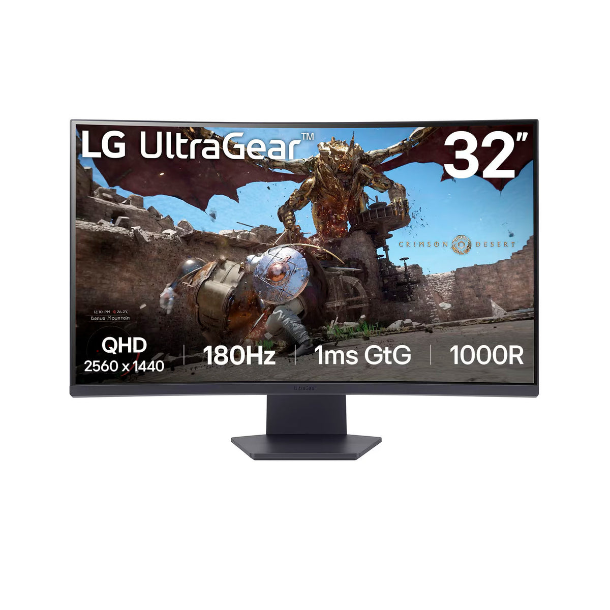 Monitor Gamer Curvo LG UltraGear 32' QHD 1ms 180hz 1000R– Mr Click Chile