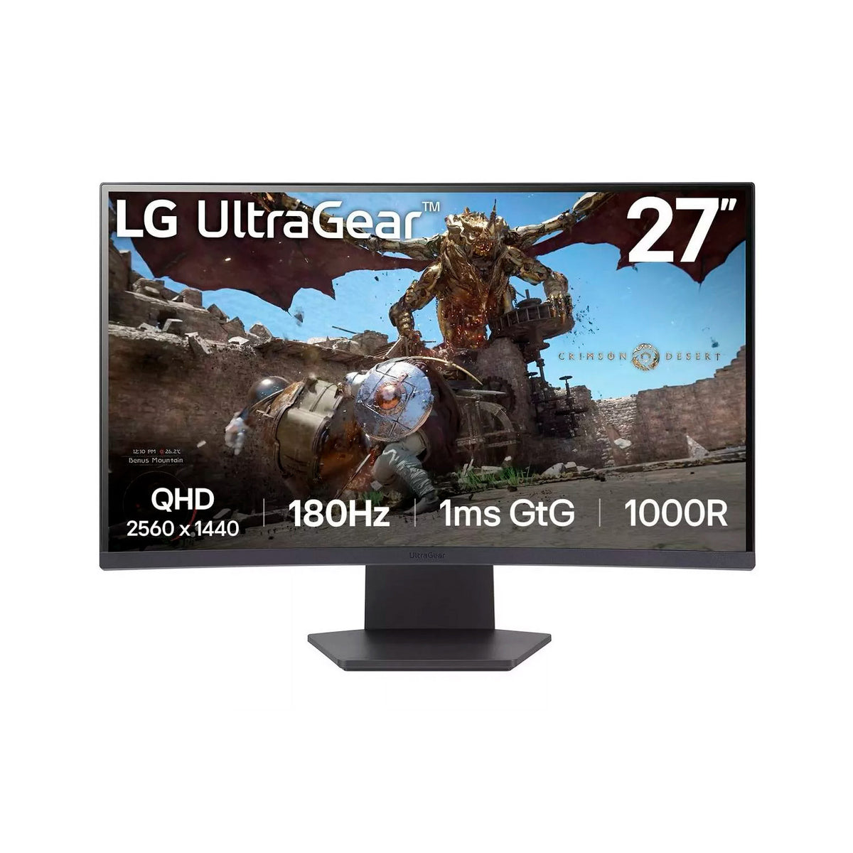 Monitor Gamer Curvo LG UltraGear 27' QHD 1ms 180hz 1000R– Mr Click Chile