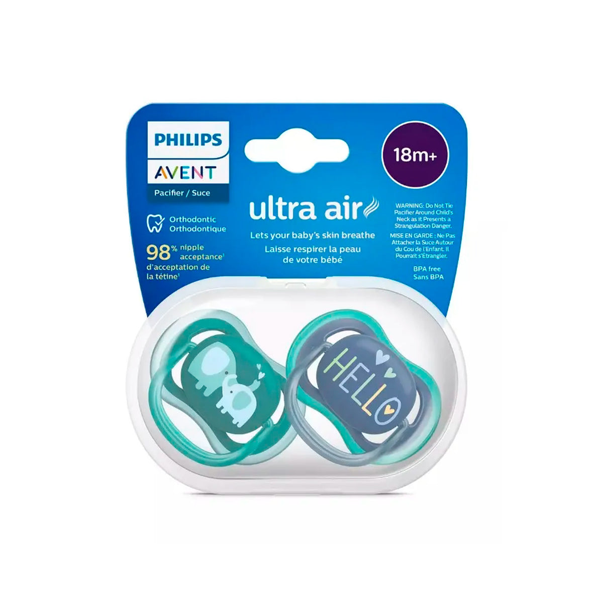 Chupete Avent Ultra Air +18M niño SCF349/18 2UN– Mr Click Chile