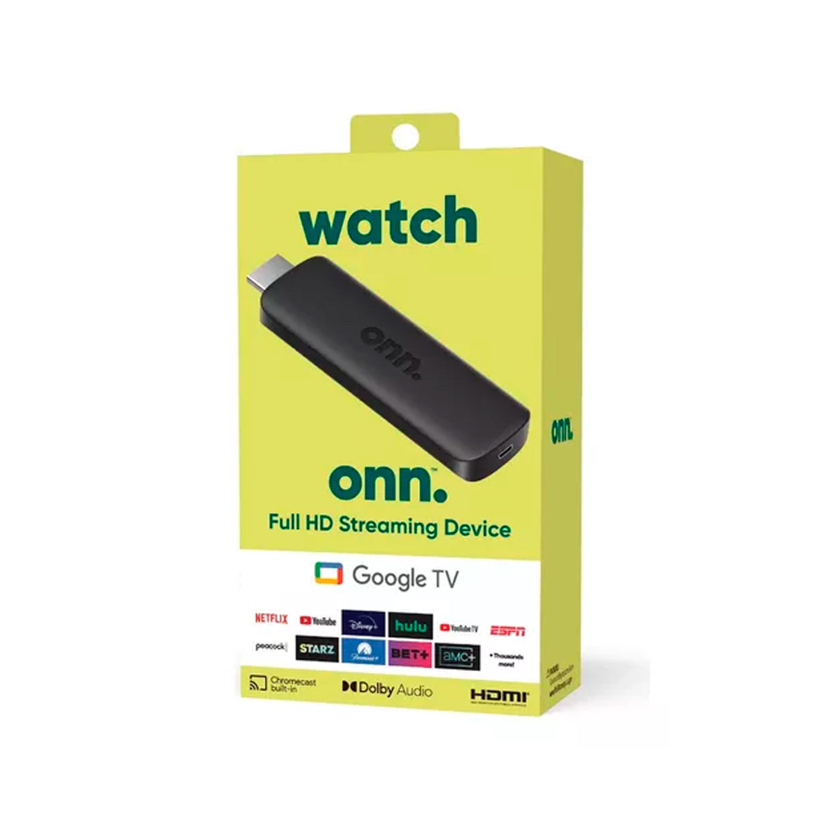 Dispositivo de Streaming Onn Google TV Full HD 2023 Negro– Mr Click Chile